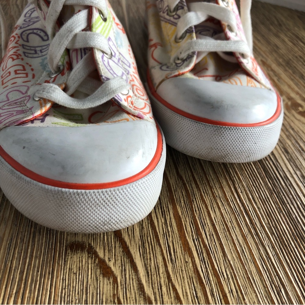 Coach “Bonney” All White Hightop! Colorful Coach Desi… - Gem